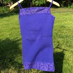 Indigo | Tops | Indigo Cottonspandexlace Spaghetti Tanks Small | Poshmark